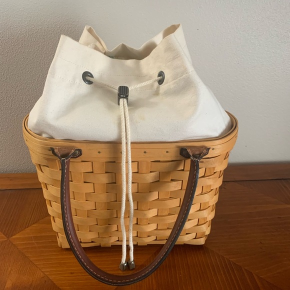 Longaberger | Bags | Longaberger Boardwalk Medium Tote With Ivory ...